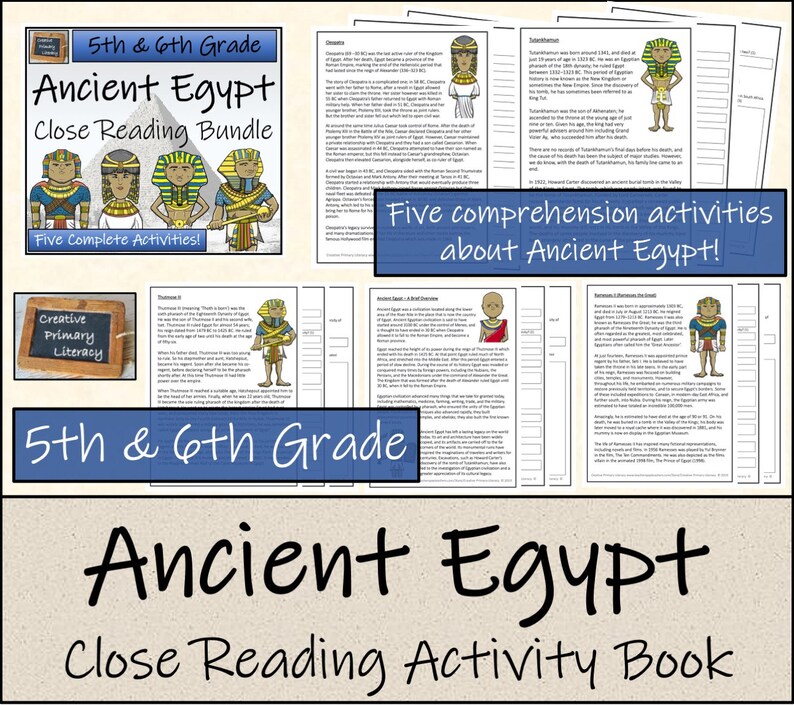 Ancient History Close Reading Book Bundle | 5th Grade & 6th Grade - Etsy