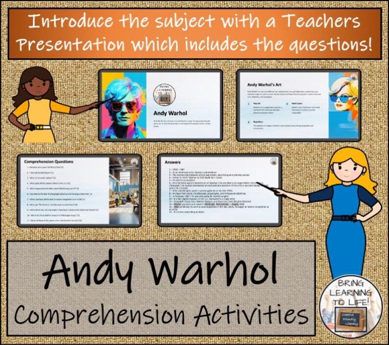 Andy Warhol Close Reading Comprehension Activities 5th Grade & 6th ...