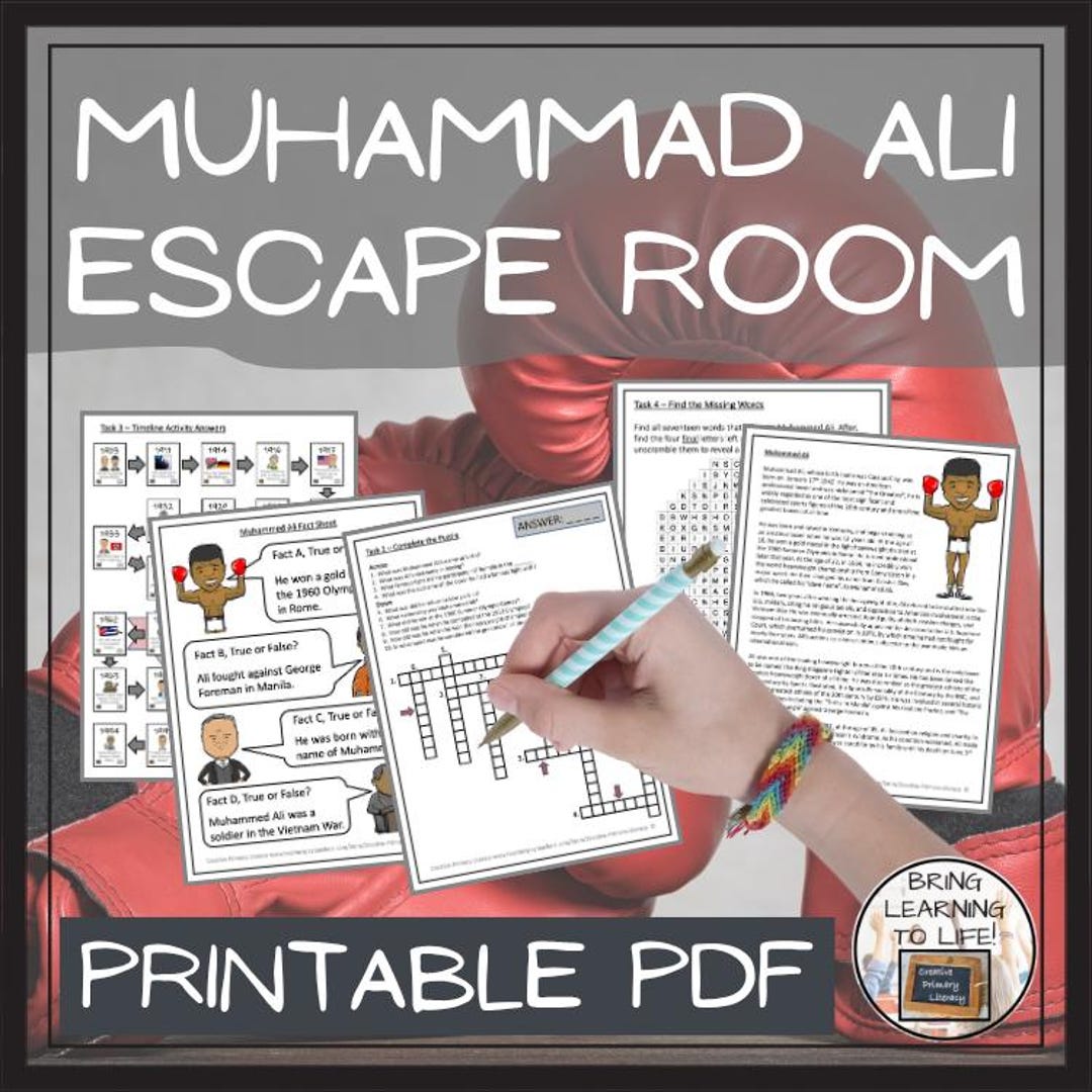 Muhammad Ali Escape Room Activity - Etsy