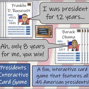 American Presidents Trading Cards Top Trumps Game - Etsy
