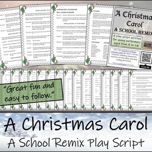 A Christmas Carol - A School Remix Play Script - Etsy