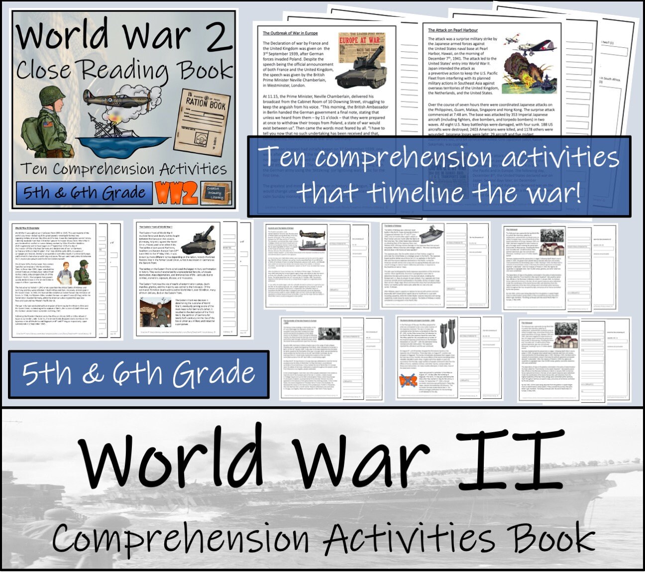 World War II Close Reading Activity Book | 10 Activities | 5th Grade ...
