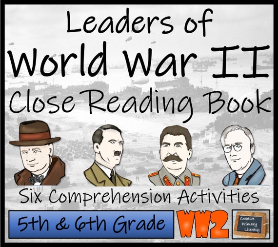 World War II Leaders Close Reading Activity Book 5th Grade & - Etsy