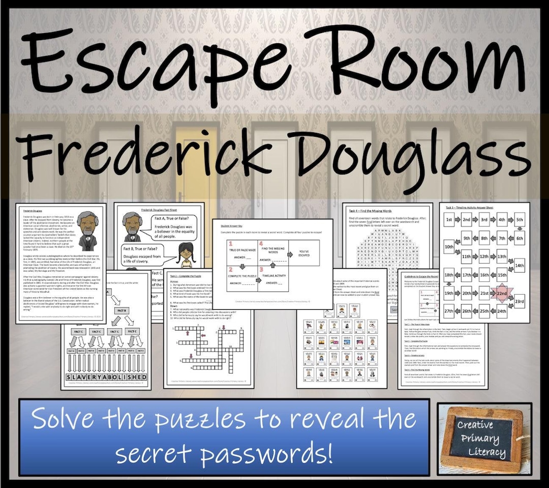 Frederick Douglass Escape Room Activity - Etsy
