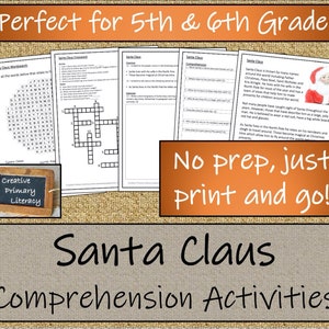 A Christmas Close Reading Comprehension Bundle 5th Grade & 6th Grade - Etsy