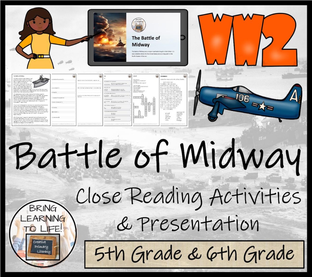 Battle of Midway Close Reading Comprehension Activities 5th Grade & 6th ...