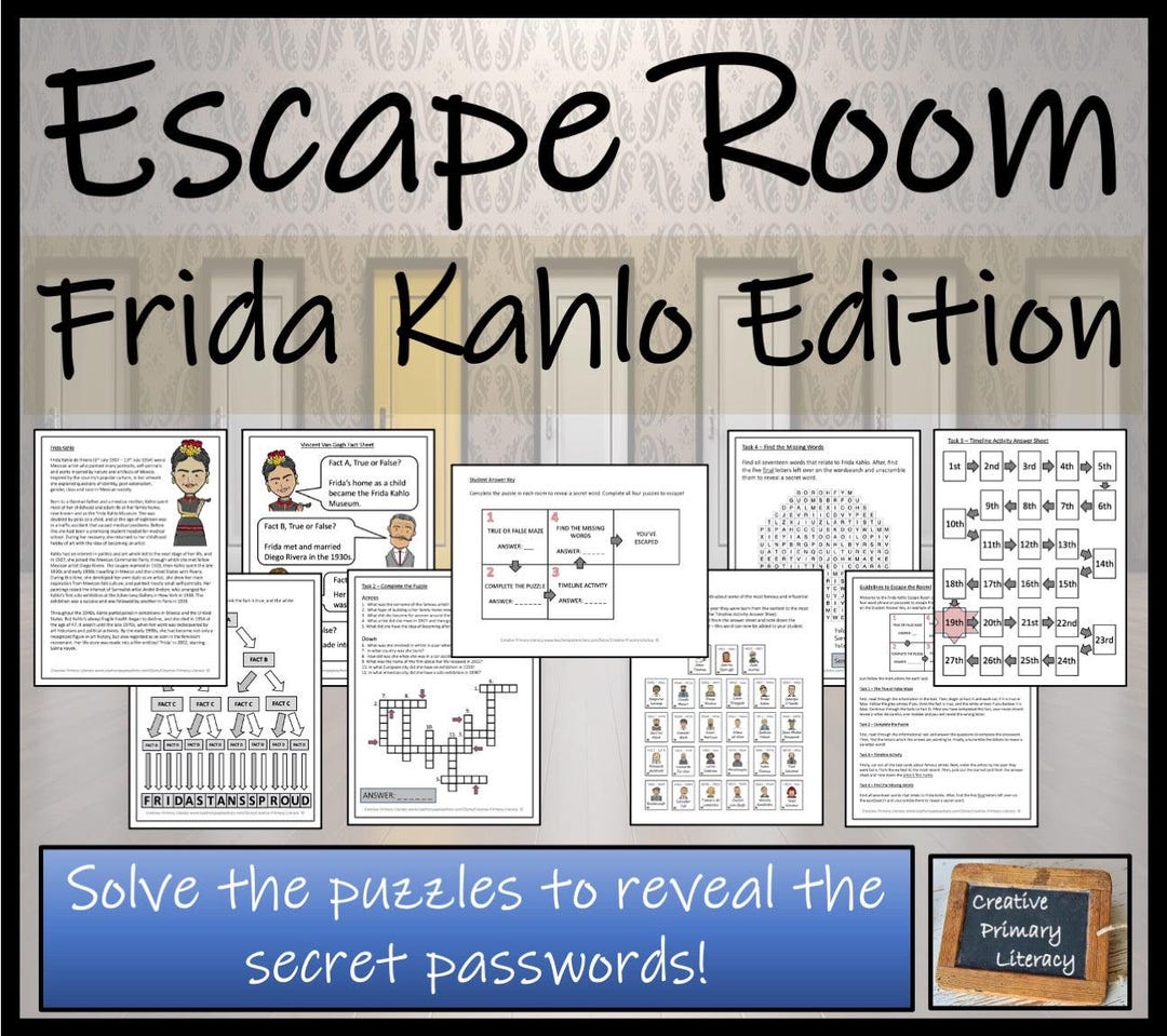 Frida Kahlo Escape Room Activity - Etsy
