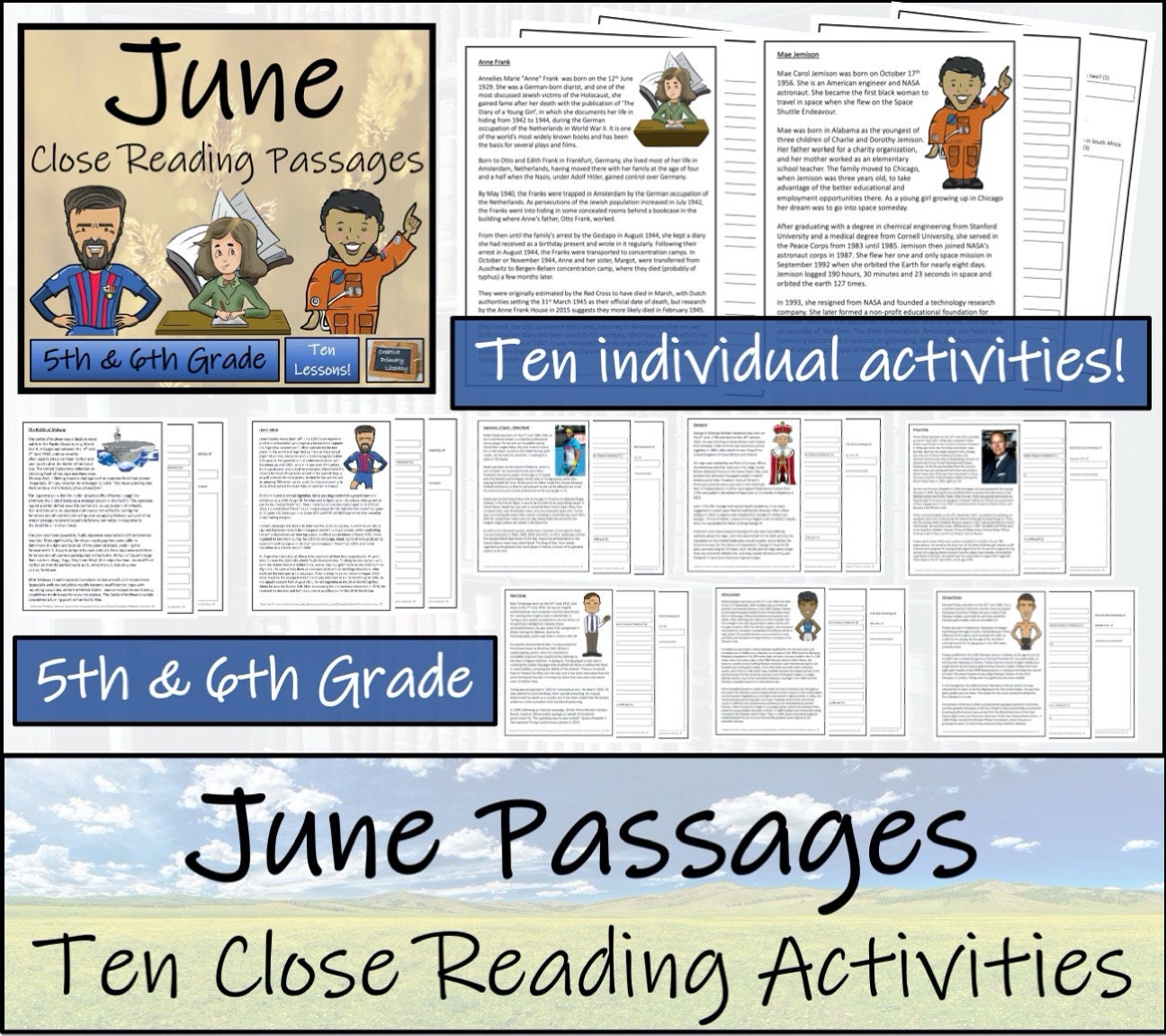 Summer Reading Comprehension Book Bundle | 5th Grade & 6th Grade - Etsy