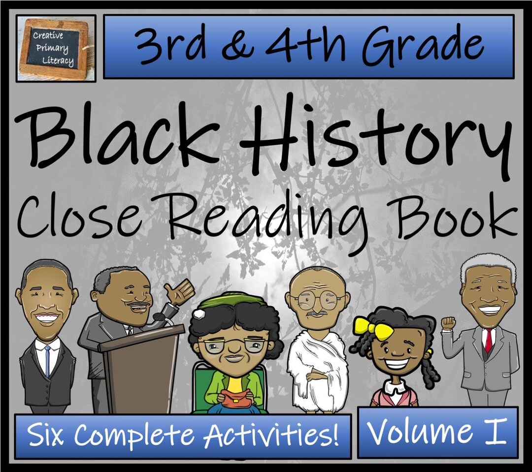 Black History Close Reading Comprehension Book | 3rd Grade & 4th Grade ...
