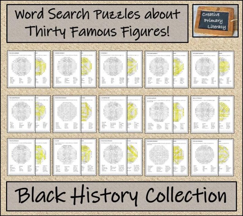 Black History Word Search Puzzle Collection - Etsy