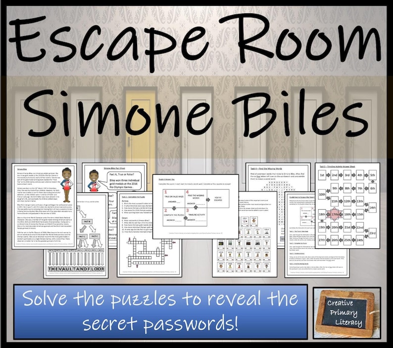 Simone Biles Escape Room Activity - Etsy