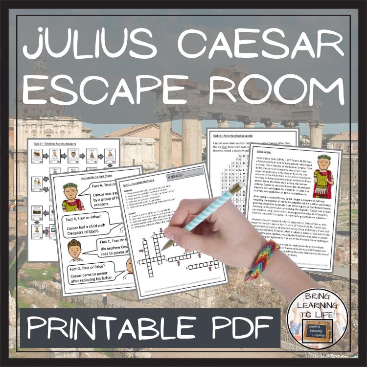 Julius Caesar Escape Room Activity - Etsy