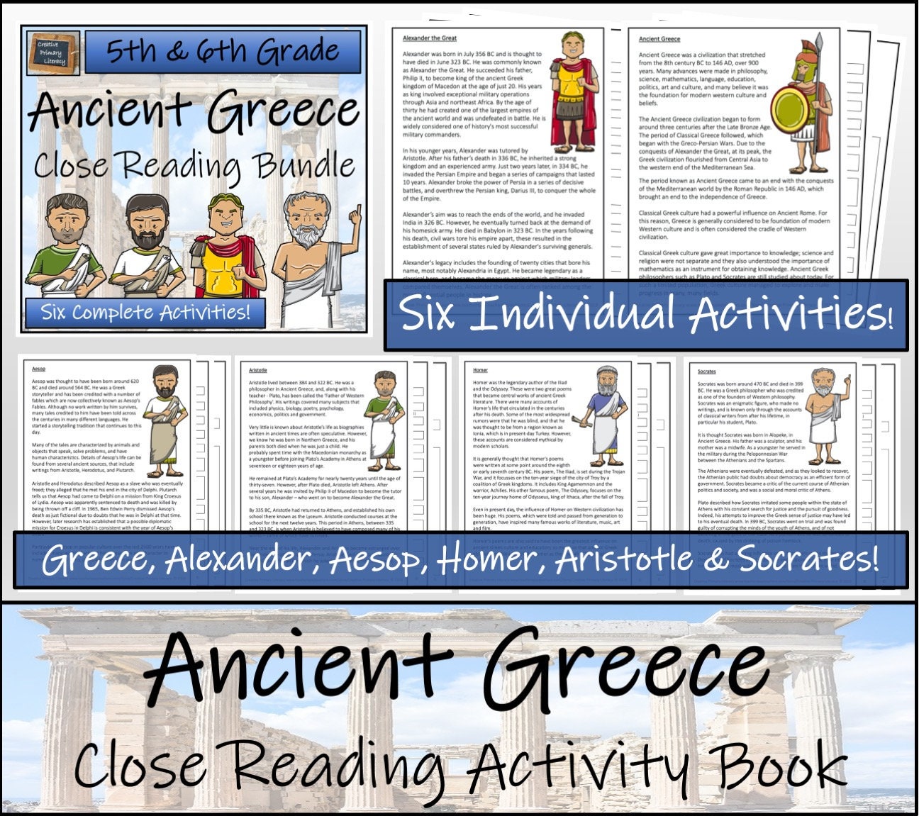 Ancient History Close Reading Book Bundle | 5th Grade & 6th Grade - Etsy