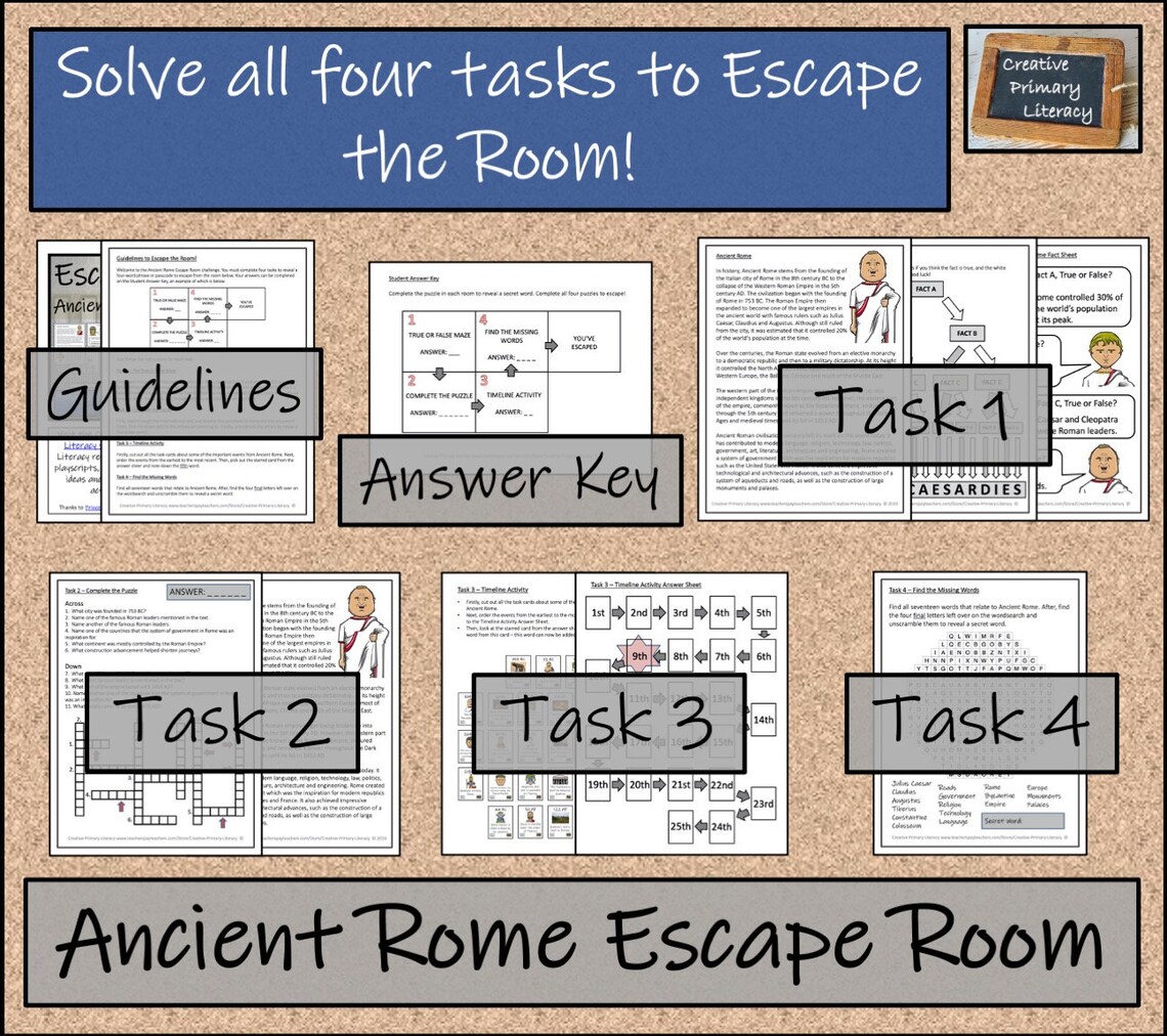 Ancient Rome Escape Room Activity - Etsy