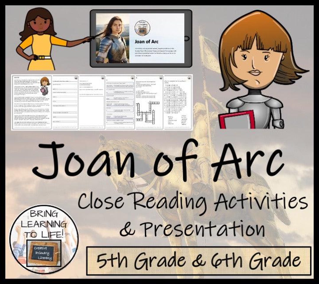 Joan of Arc Close Reading Activities | 5th Grade & 6th Grade - Etsy