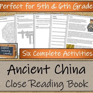 Ancient China Close Reading Comprehension Book | 5th Grade & 6th Grade ...