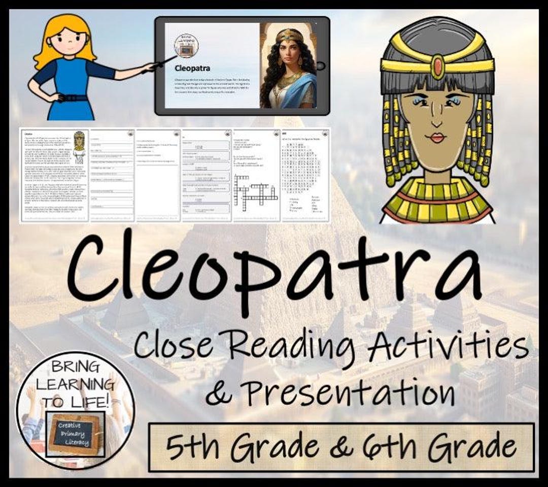 Cleopatra Close Reading Comprehension Activities 5th Grade & 6th Grade ...