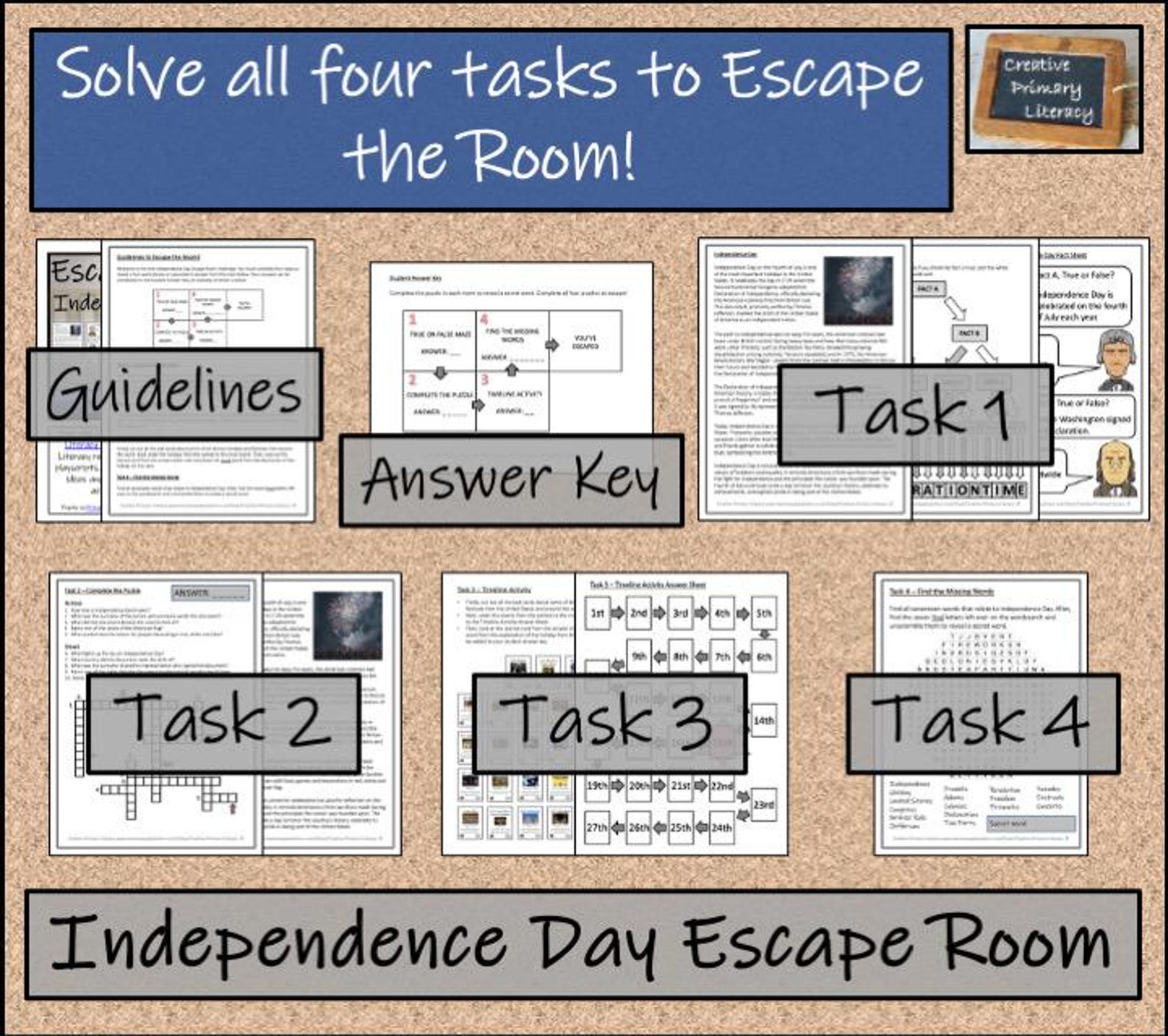 Independence Day Escape Room Activity - Etsy