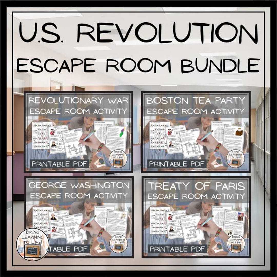 American Revolutionary War Escape Room Activity Bundle - Etsy
