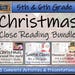 A Christmas Close Reading Comprehension Bundle 5th Grade & 6th Grade - Etsy