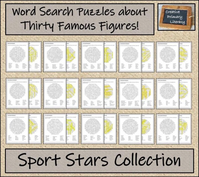 Sport Stars Word Search Puzzle Collection - Etsy