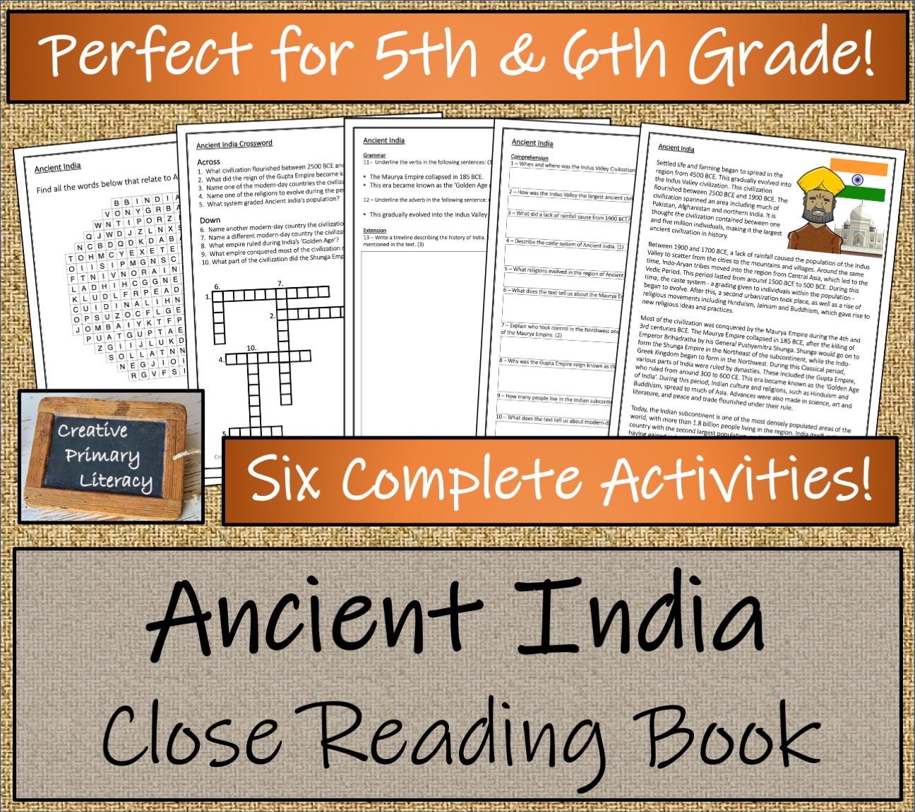 Ancient India Close Reading Comprehension Book 5th Grade & 6th Grade - Etsy