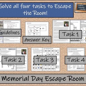 Memorial Day Escape Room Activity - Etsy