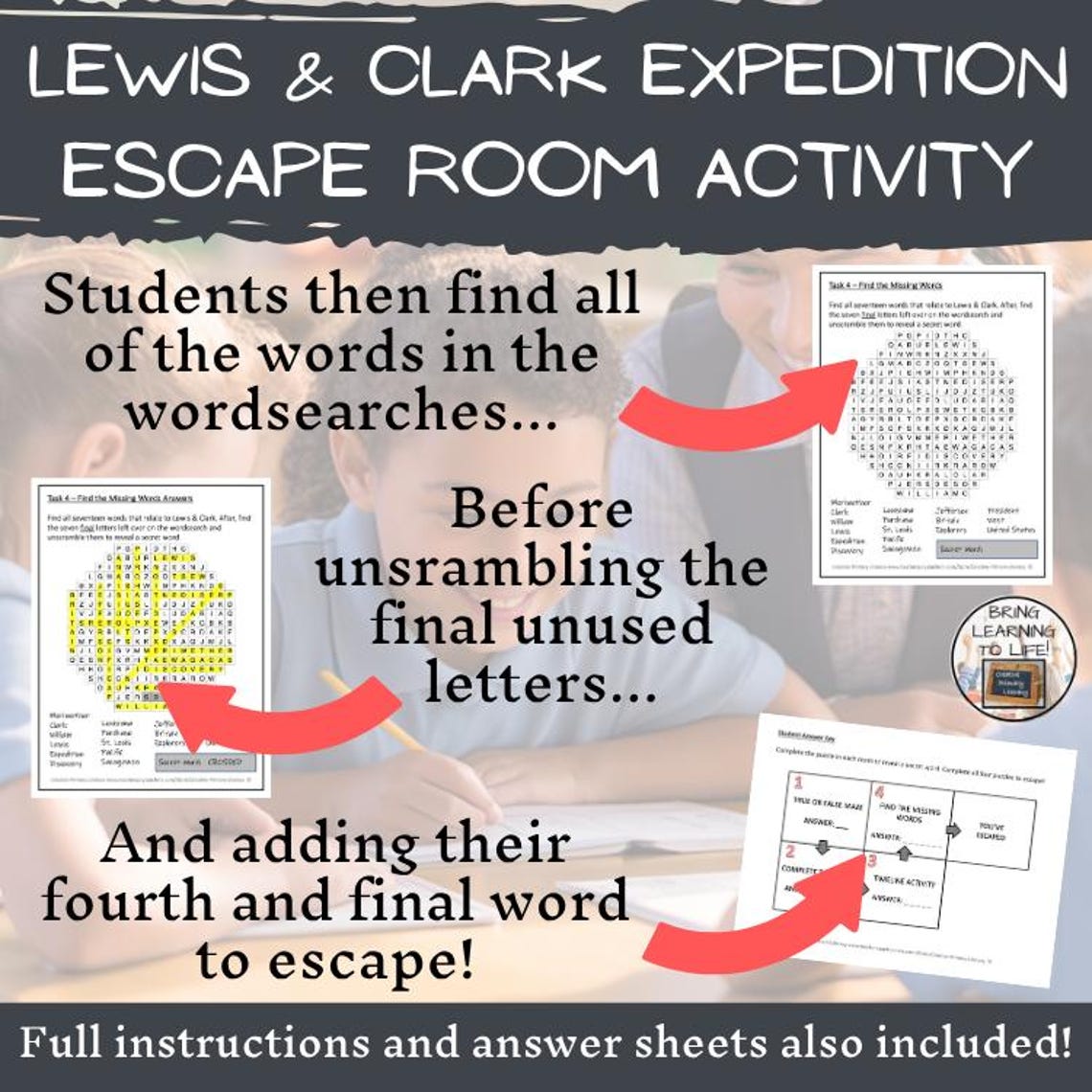 Lewis and Clark Expedition Escape Room Activity - Etsy