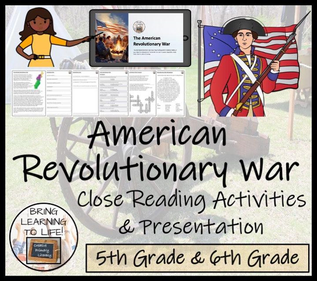 American Revolutionary War Close Reading Comprehension | 5th & 6th ...