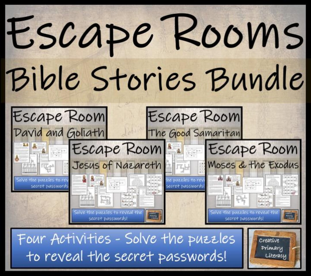 Bible Stories Escape Room Activity Bundle | 5th Grade & 6th Grade - Etsy