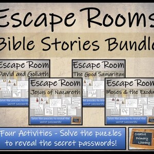 Bible Stories Escape Room Activity Bundle | 5th Grade & 6th Grade - Etsy