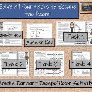 Amelia Earhart Escape Room Activity - Etsy