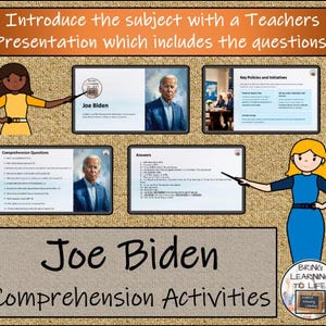 Joe Biden Close Reading Comprehension Activities 5th Grade & 6th Grade ...