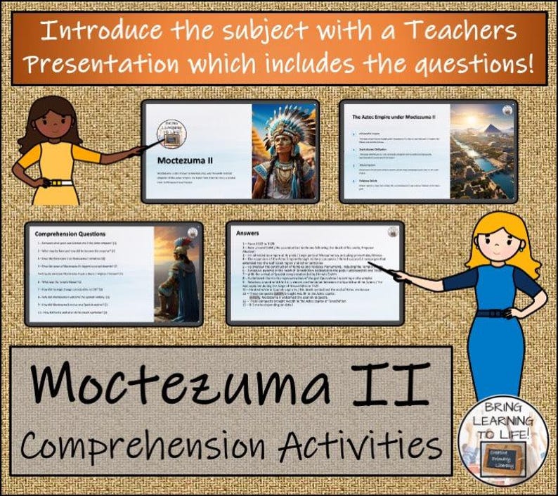 Moctezuma II Close Reading Comprehension Activities | 5th Grade & 6th ...