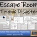 The Titanic Disaster Escape Room Activity - Etsy