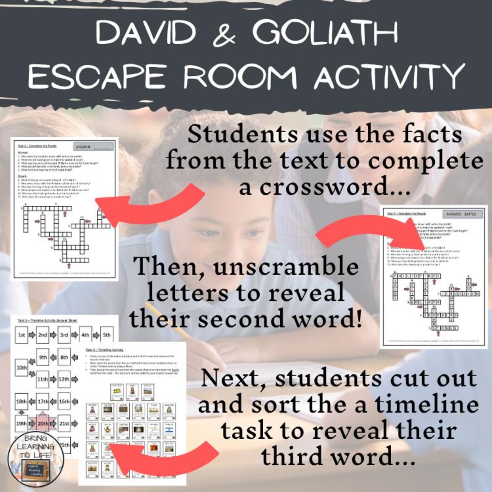 David and Goliath Story Escape Room Activity - Etsy