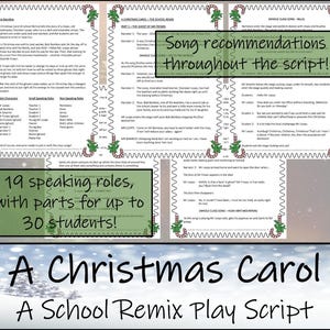 A Christmas Carol - A School Remix Play Script - Etsy