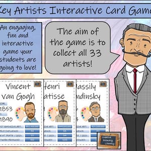 Famous Artists Trading Cards Game - Etsy