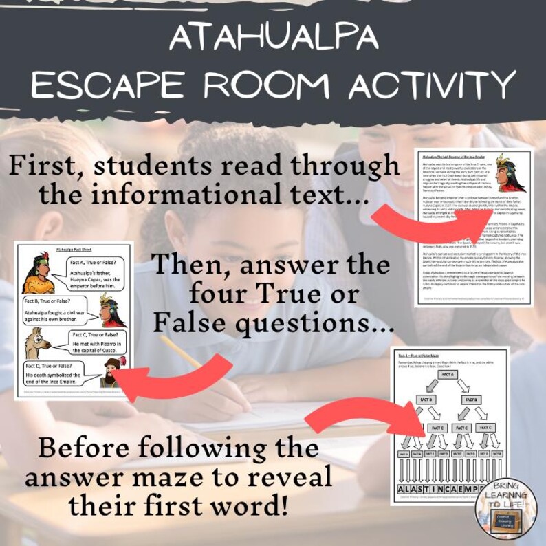Atahualpa of the Inca Empire Escape Room Activity - Etsy