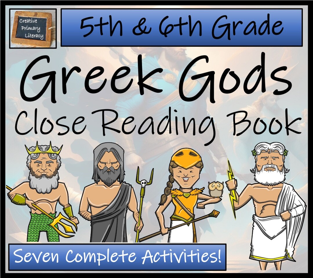 Greek Gods Close Reading Comprehension Book 5th Grade & 6th Grade - Etsy