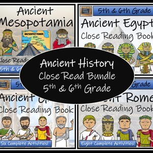 Ancient History Close Reading Book Bundle | 5th Grade & 6th Grade - Etsy
