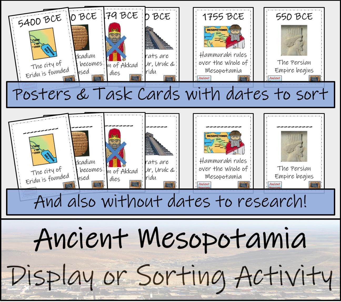 Ancient Mesopotamia Timeline Display Research and Sorting Activity - Etsy
