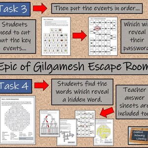 Epic of Gilgamesh Escape Room Activity - Etsy