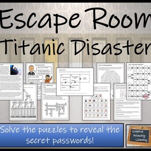 The Titanic Disaster Escape Room Activity - Etsy