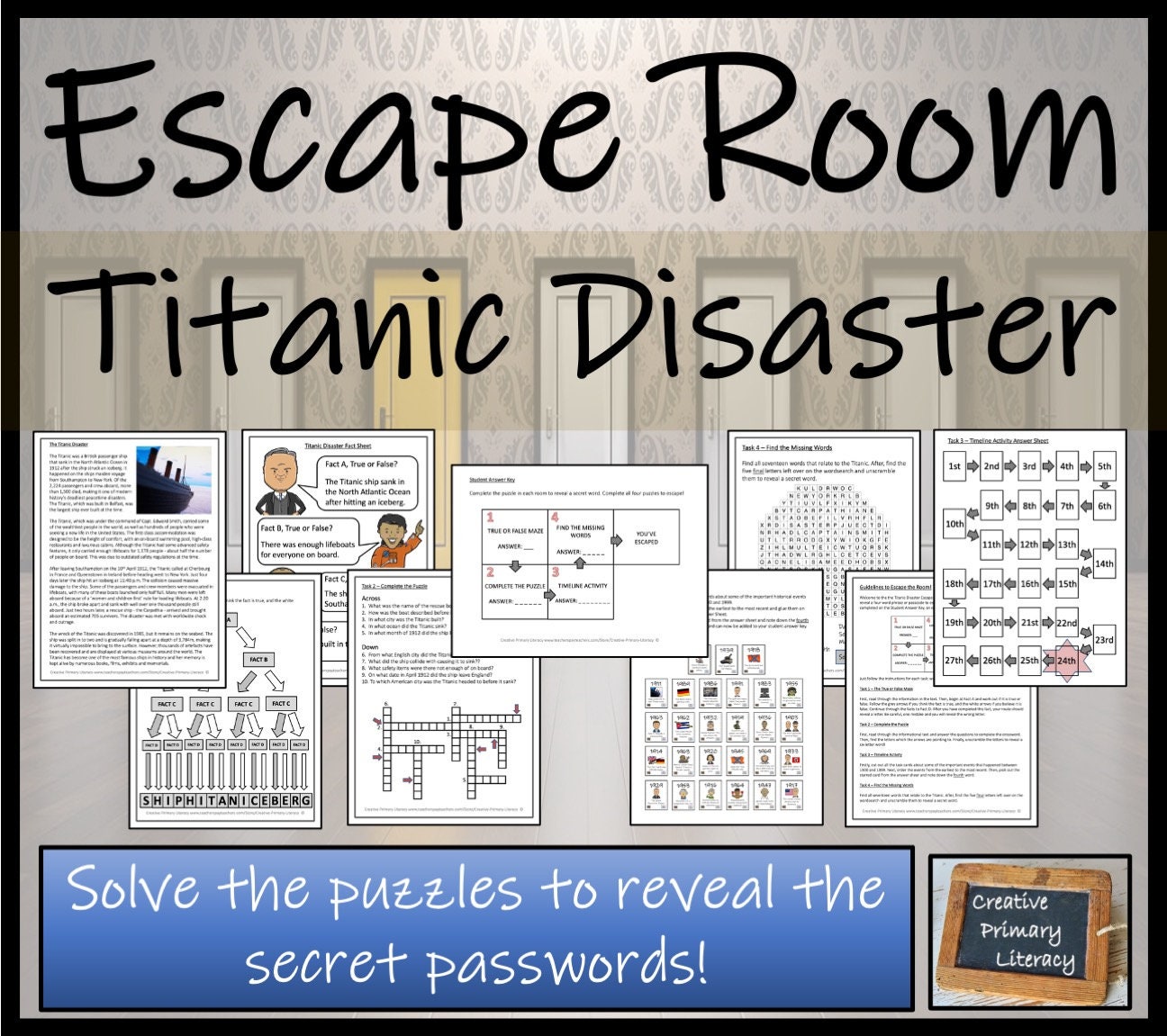 The Titanic Disaster Escape Room Activity - Etsy