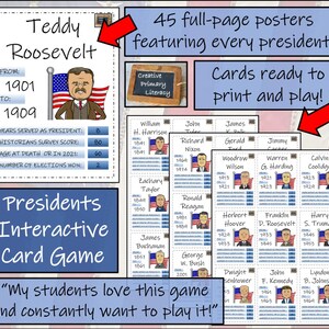 American Presidents Trading Cards Top Trumps Game - Etsy