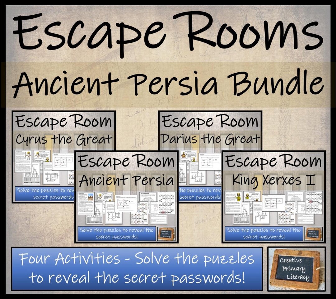 Ancient Persia Escape Room Activity Bundle | 5th Grade & 6th Grade - Etsy