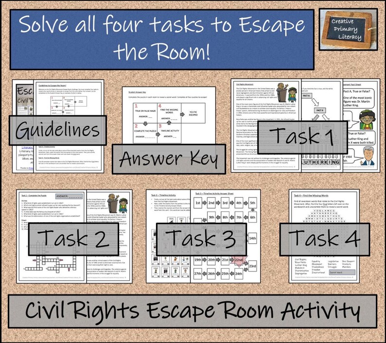 Civil Rights Movement Escape Room Activity - Etsy