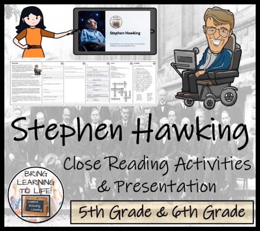 Stephen Hawking Close Reading Comprehension Activities | 5th Grade ...