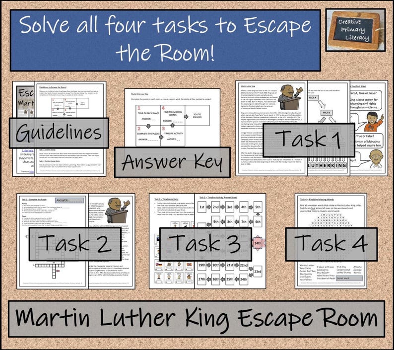Martin Luther King Escape Room Activity - Etsy